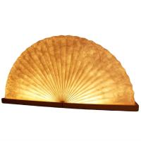 China Beechwood Dimmable Folding Paper Lamp Battery Powered Handcrafted light for sale