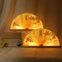 China Portable PE Paper Bedside Lamp LED Light Waterproof Handcrafted Fan for sale