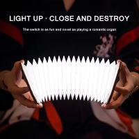 China 5W LED Night Camping Accordion Light Wooden Lamp Flexible ODM for sale