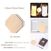 China 5W LED Night Camping Accordion Light Wooden Lamp Flexible ODM for sale