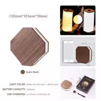 China 5W LED Night Camping Accordion Light Wooden Lamp Flexible ODM for sale