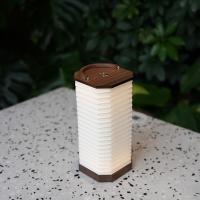 China ODM PE Paper Collapsible Camping Light LED Accordion Floor Lamp for sale