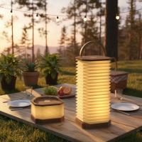 China LED RGB Table Sculptural Accordion Light Vertical Lamp Warm White for sale