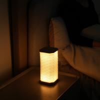 China ODM Gingko Smart Accordion Floor Lamp Wooden LED Reading Light For Bedroom for sale
