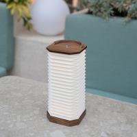 China ODM Gingko Smart Accordion Floor Lamp Wooden LED Reading Light For Bedroom for sale