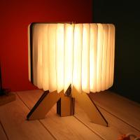China Rechargeable Folding Origami Light Table Paper Lamp Round Home Decoration for sale