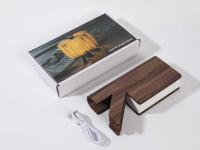 China Nordic Hotel Folded Paper Origami Table Lamp LED Night Light Wooden for sale