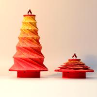 China Foldable Origami Paper Led Xmas Christmas Tree Lights 3.7V 1200mAh for sale
