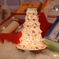 China Decorative Tree Christmas Paper Lamp Rechargeable Handmade ODM for sale