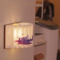 China Waterproof Rechargeable led Fridge Magnet Light Table Lamp Washable paper for sale