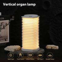 China 1200mA Folding Accordion Light HDPE Paper Lamp Rechargeable for sale