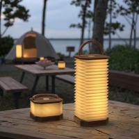 China 3D E26 LED Bedside Table Accordion Lamp Outdoor Camping Lighting for sale