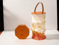 China OEM Handmade Crepe Folding Paper Lamp Wireless Lithium Battery for sale
