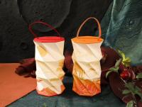China OEM Handmade Crepe Folding Paper Lamp Wireless Lithium Battery for sale