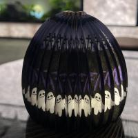 China Designer Bedside Folded Paper Lamp Lantern Souvenir Lighting Halloween Gift for sale