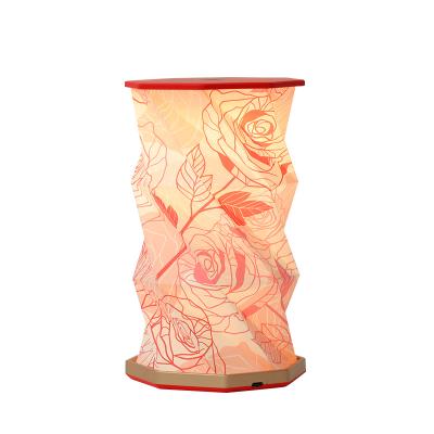 China Valentine'S Day Adjustable Crinkle Folding Paper Lamp Lampshade Led Spotlight for sale