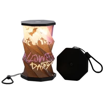 China 700mA Super Mini Craft Paper Lamp Rotating Led Light Paper Party Decor for sale