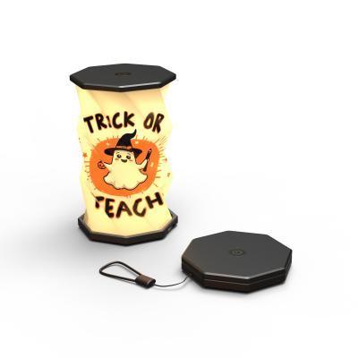 China Bedside Luminous ABS Homemade Paper Lamp Pendant Rotating Halloween Lantern for sale