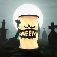 China Bedside Luminous ABS Homemade Paper Lamp Pendant Rotating Halloween Lantern for sale