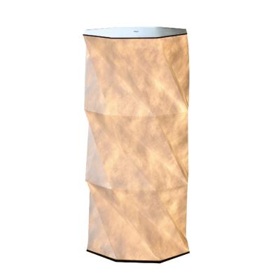 China Battery Powered Tall Paper Origami Floor Lamp Folding Customized Pattern for sale