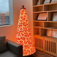 China Modern ArtDeco Recyclable Origami Floor Lamp Bluetooth Light Fixture For Supermarket for sale