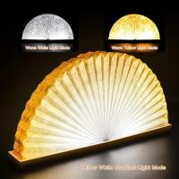 China Dimmable Geometric Origami Colour Paper Lamp Fan Shape USB Charging for sale
