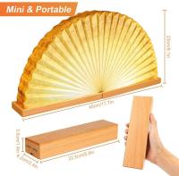 China Dimmable Geometric Origami Colour Paper Lamp Fan Shape USB Charging for sale