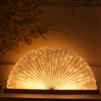 China Recyclable White Book Table Paper Lamp Nightlight Folding for sale