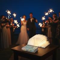 China Nouveaut 2026 Book Foldable Paper Lamp Cheap Personalized Reasonable Price Planner Design Veilleuse Wedding Favors for Guests for sale