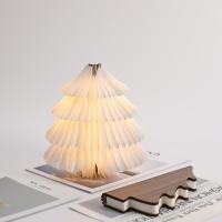 China Folding Table tree Christmas Paper Lamp Atmosphere Lights Holiday Presents for sale