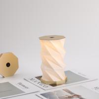 China Cylinder Square Portable Folding Paper Lamp Rotating For Wedding Valentine'S Day for sale