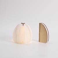 China Wooden Folding Book Paper Origami Table Lamp Reading Warm White Night Light for sale