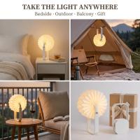 China 2026 Trending New Japanese Paper Lantern Novelty Night Light Home Decor Folding Table Lamp Practical Craft Promotional Day Gifts for sale