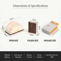 China Cartoon Style Foldable Paper Lamp Magnet Cute Wooden Fridge Light RGB & Warm Rechargeable Adorable Night Light for Kids' Room for sale