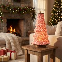 China Eco-Friendly Foldable Paper Christmas Tree Light | Reusable LED Decoration for Home Office & Holiday Parties Night Light Gift for sale