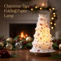 China New Product Easter Christmas Style Home Decoration Waterproof Night Light Folding Table Paper Lamp for Company Business Gifts for sale