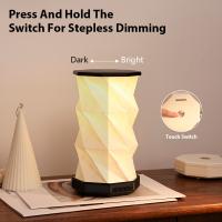 China Portable Foldable Paper Lamp with Bluetooth Speaker & Built‑in White Noise 1200mAh Rechargeable Night Light for Travel for sale