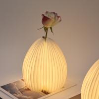 China Home Decor Lights Vase Paper Lantern Table Lamp Restaurant Rechargeable Rotating Night Light Folding Flower Valentine's Day Gift for sale