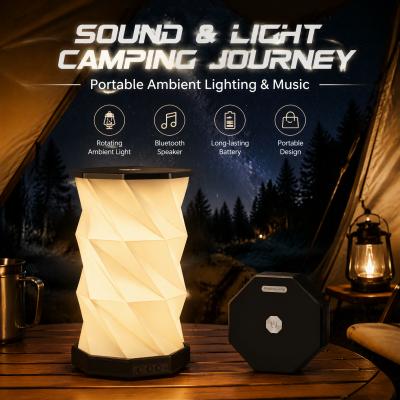 China Foldable Rotating Paper Lamp USB Rechargeable Touch Control Dimmable LED Portable Table Lamp for Outdoor Camping Gift for sale
