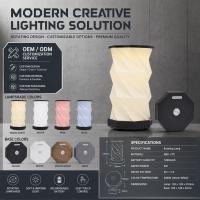 China Kabellose Faltbare Origami-Papierlampe USB-Aufladung Touch-Steuerung Dimmbare LED Tragbare Nachtlampe für Outdoor-Camping Geschenk for sale