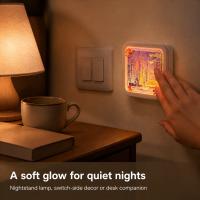 China Custom Scenic Design Magnetic Click Light 3D Paper-Cut Fridge Magnet Souvenir LED Lamp OEM for Tourist Gift Shops for sale