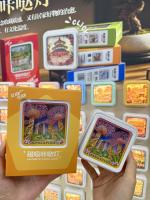 China Magnetic Click Light Fridge Magnet Lamp Switch Design 3D Scenic Paper-Cut Art Rechargeable USB-C LED Night Light Custom Souvenir for sale