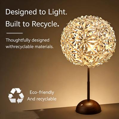 China Creative Decorative Lamp Bedroom Bedside Lamp Net Red Gift Plug Rattan Ball Led Small Night Light for sale