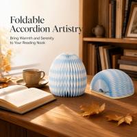 China Customizable HDPE Rechargeable Foldable Mini LED Night Light Lamp Vase-Recyclable Handmade Promotional Gift for Home Decor for sale