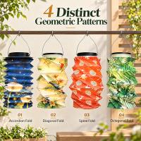 China 2026 New Product Solar Lights Outdoor Waterproof Paper Lantern 1800mAh Foldable Accordion Lamp for Camping Picnic BBQ Party for sale