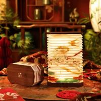 China New Arrival 2027 Year of the Sheep Commemorative Lamp Artistic Folding Lantern Vintage Accordion Paper Lantern Touch Control for sale