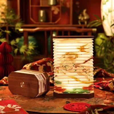 China New Arrival 2027 Year of the Sheep Commemorative Lamp Artistic Folding Lantern Vintage Accordion Paper Lantern Touch Control for sale