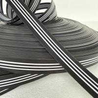 China Black Base With Multiple White Stripes Two-tone PVC Edge Banding for Panel Furniture for sale