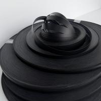China Matte Black Straight Wood Grain PVC Edge Banding for Panel Furniture for sale