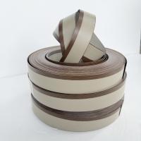 China Beige with Brown Stripe Two-tone PVC Edge Banding for Panel Furniture for sale